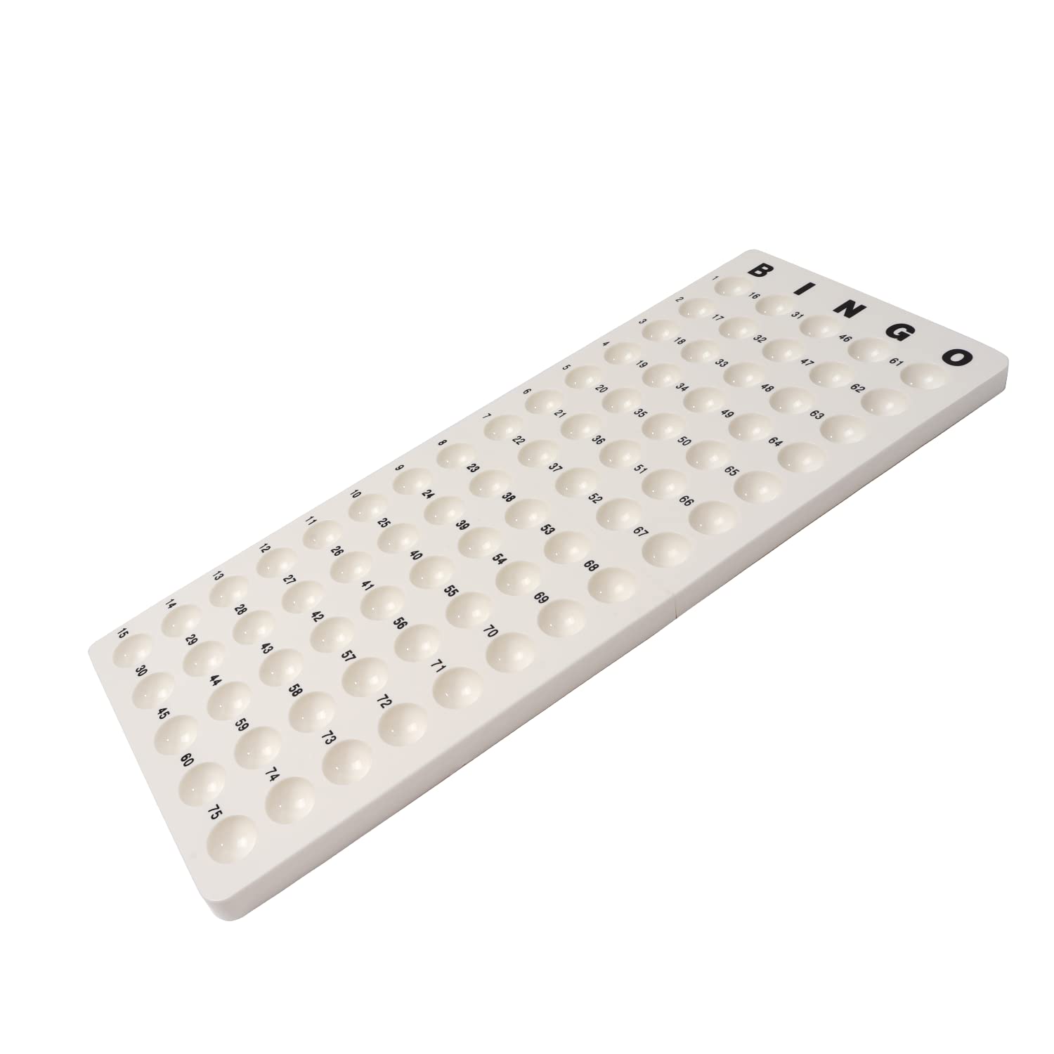 GSE Games & Sports Expert Bingo Master Board for 7/8" Bingo Balls, Bingo Calling Board for Bingo Game, Great for Parties, Large Groups, Family Game Nights (White)