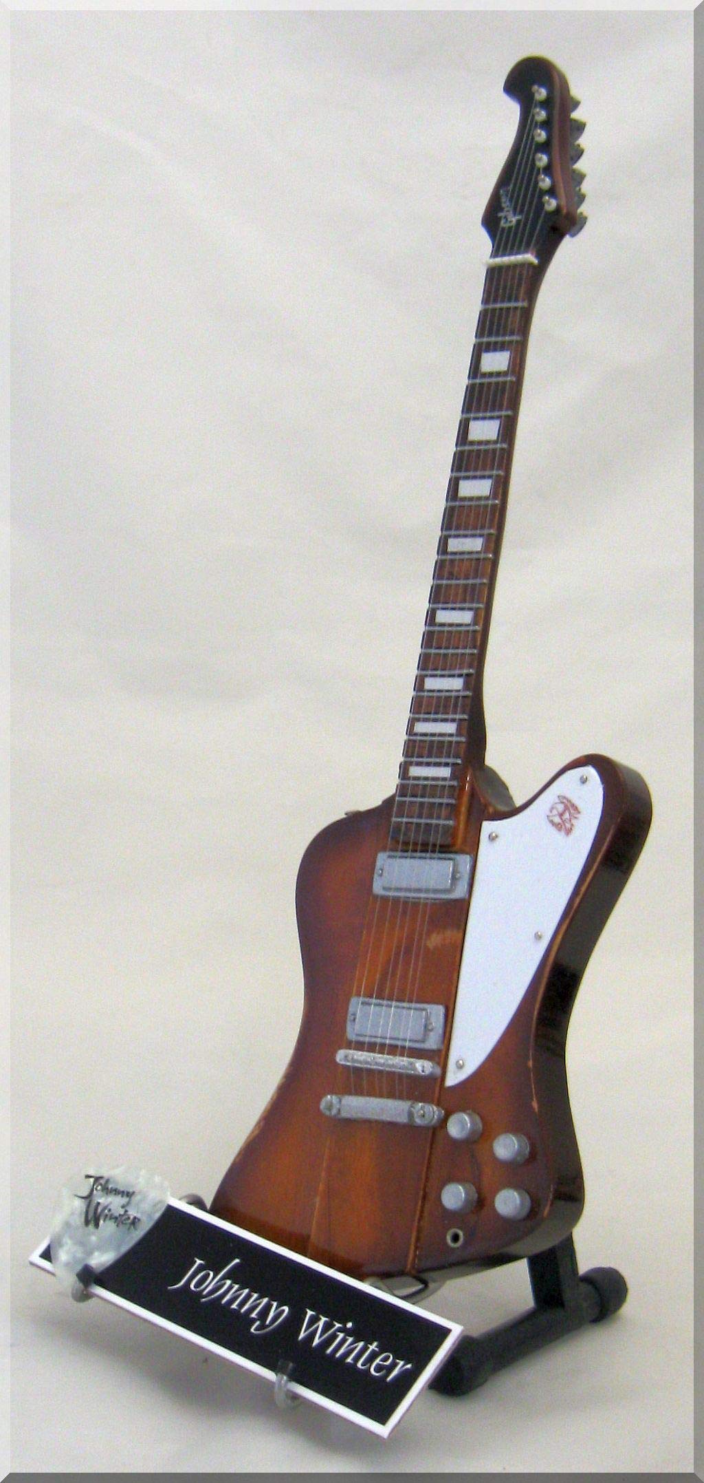 JOHNNY WINTER Miniature Guitar Firebird with Guitar Pick
