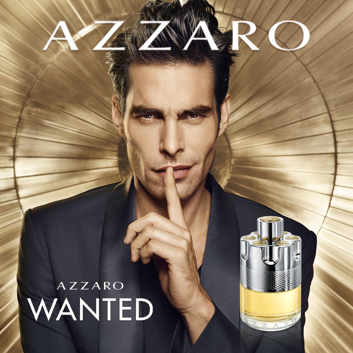 Azzaro Wanted Eau de Toilette - Woody, Citrus & Spicy Men's Cologne with Cardamom, Lemon, Vetiver - Travel Size, 1.6 oz