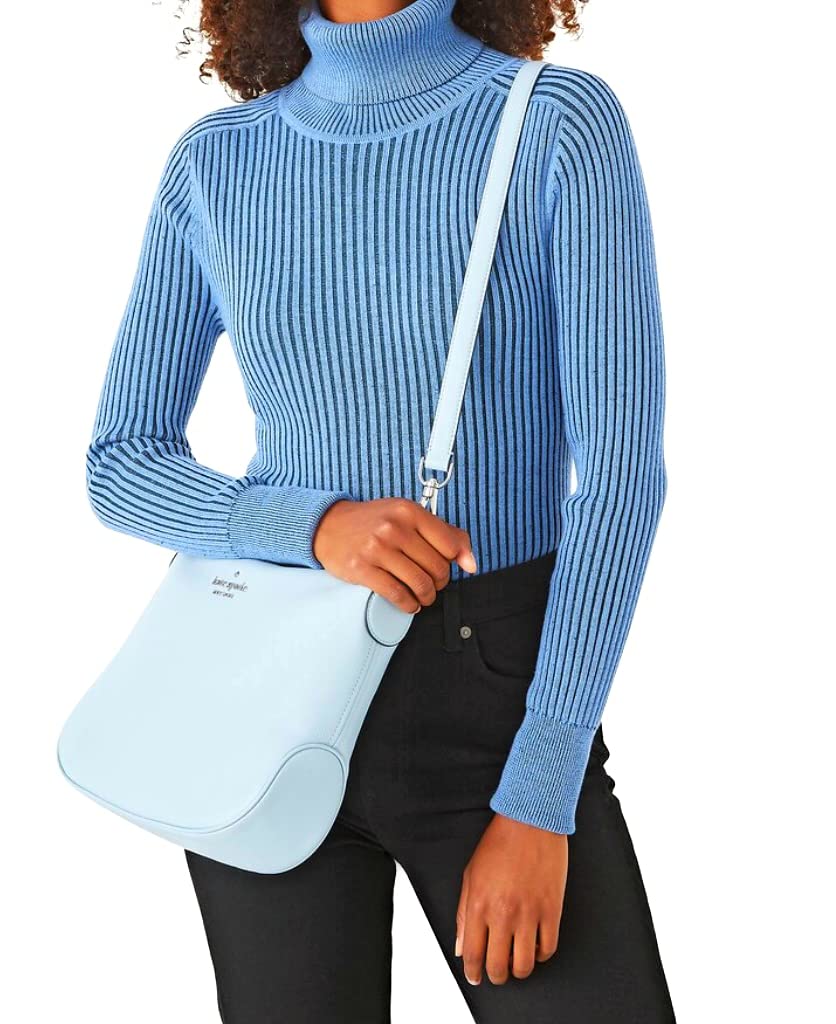 Kate Spade Rosie Crossbody Bag Zip Pouch Pebbled Leather In ocean fog