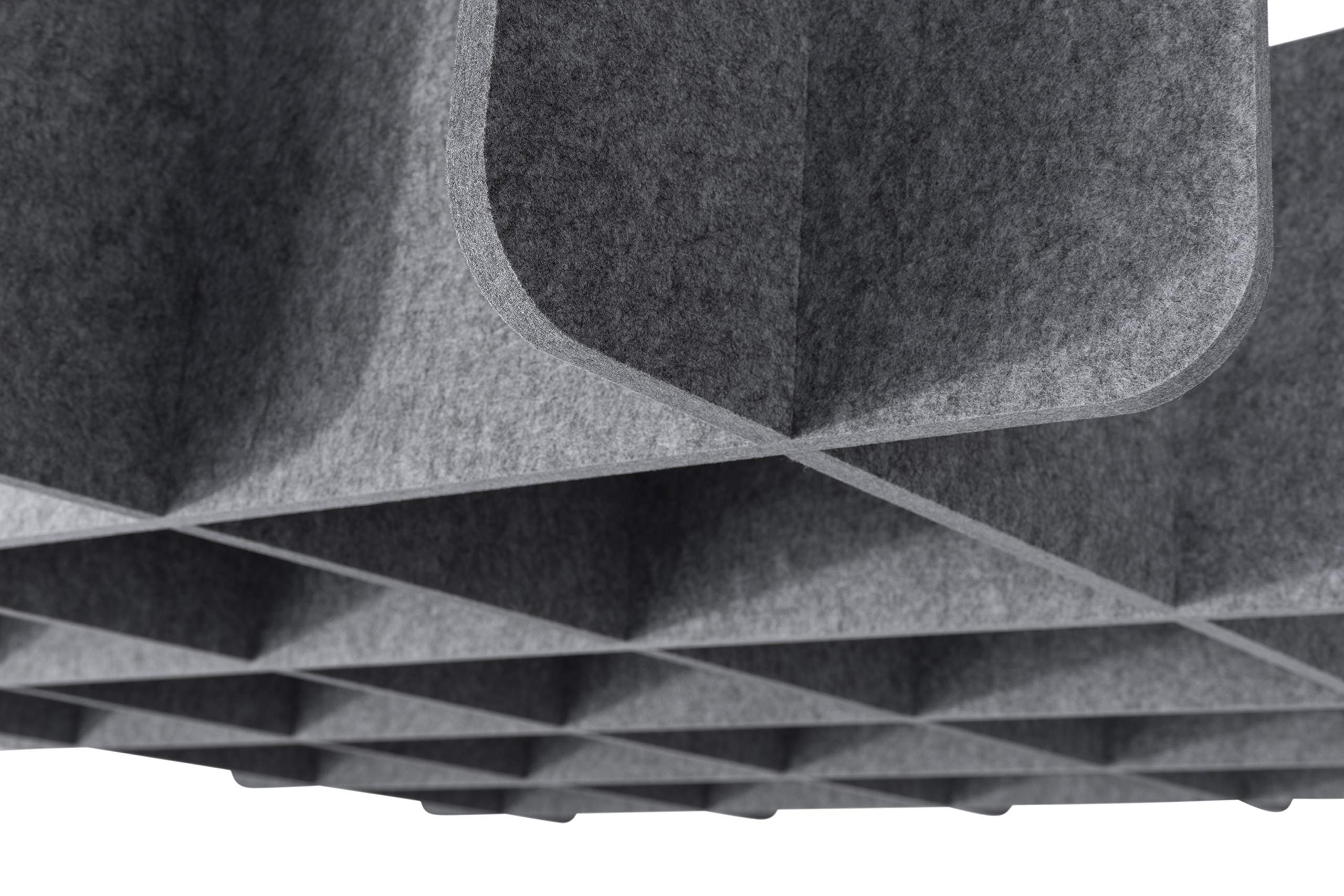 Lumeah Acoustic Cloud | Sound Proofing, Decorative Sound Dampening Hanging Installation | Stunning Adjustable Height Design Acoustic Panel Ceiling Fixture | 55” W x 55” L x 9” H | Taupe