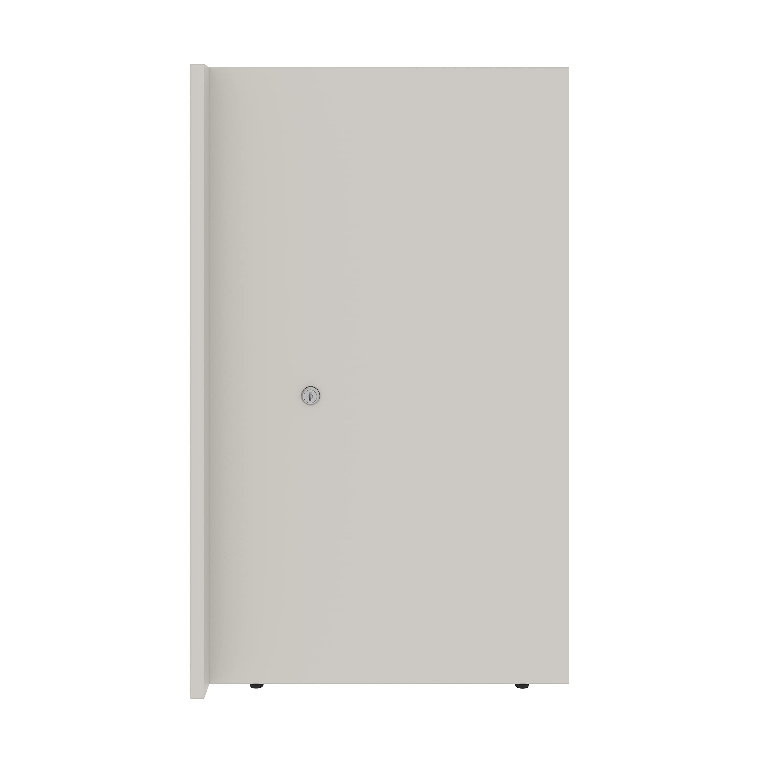 Bestar Connexion 16W Add-On 3 Drawer Pedestal in slate & sandstone