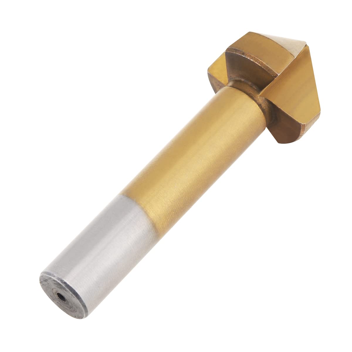 ChgImposs 6pcs Titanium Plated 3 Edge 90 Degrees Chamfer End Mill Cutter Chamfering Drill Bit with Straight Shank for Woodworking Drilling