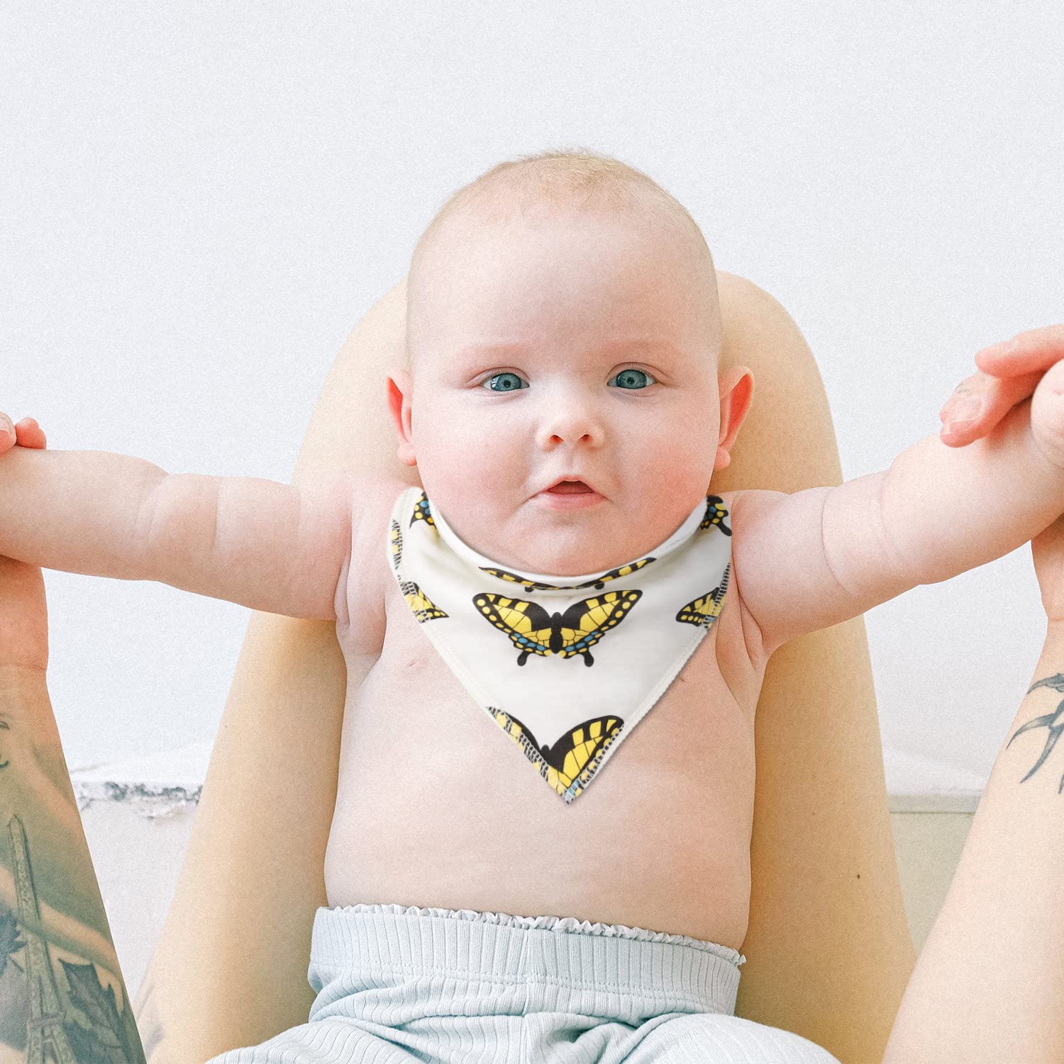 WESOTE Baby Bandana Drool Bibs for unisex,12 Pack Baby Bibs for Teething and Drooling,Organic Cotton Bib for Boys Girls