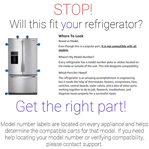 Supplying Demand 240457701 240328001 Refrigerator Door Bottom Closer Plate Closing Cam Replacement