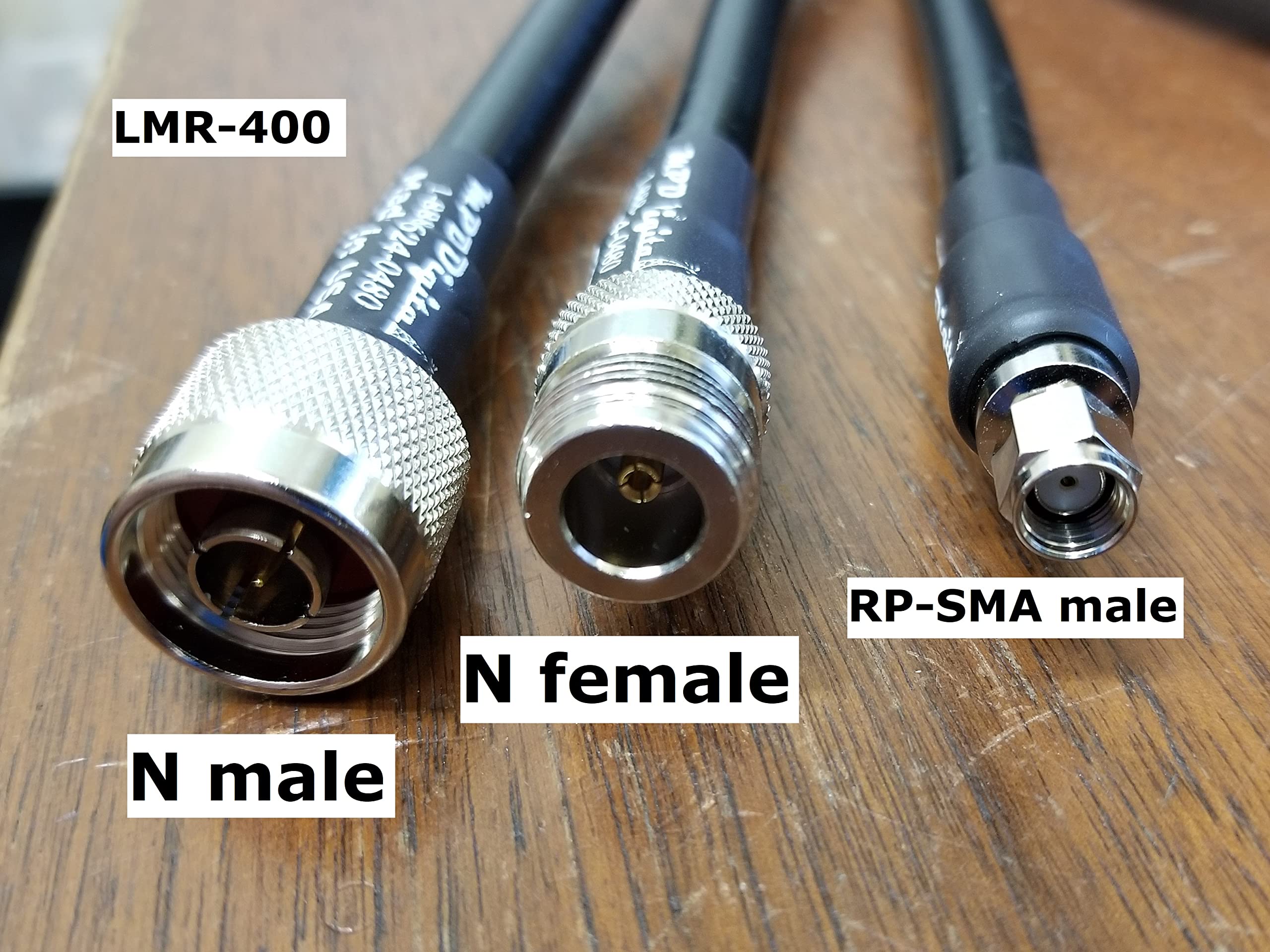 MPD Digital I LMR400 Times Microwave Coaxial Cable I N Female - RPSMA Male Connectors I Low Loss RF Coaxial Cable I CB, Ham Radio, Transmitters, Antenna I 3 FT