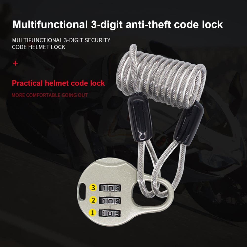 Bicycle Lock 108 Steel Wire Password Lock Electric Motorcycles Cupboard Padlock Anti Theft Lock Chain Cable Helmet Lock