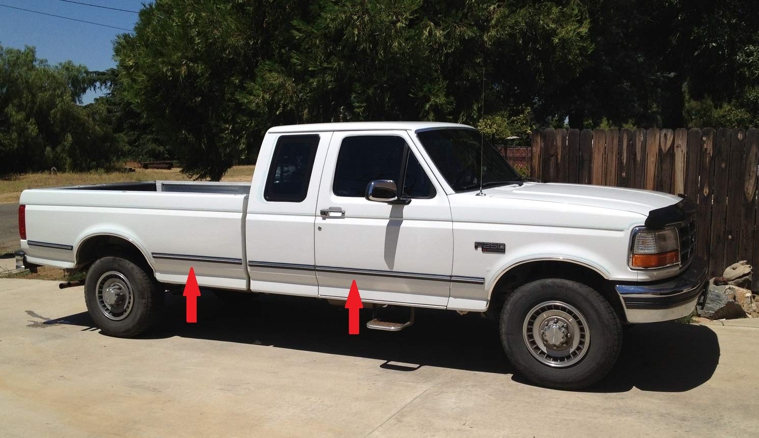 Black Chrome Side Body Trim Molding Replacement for 1992-1996 F150, F250, F350, Bronco - 2" Wide (Quarter Roll - 6 ft)