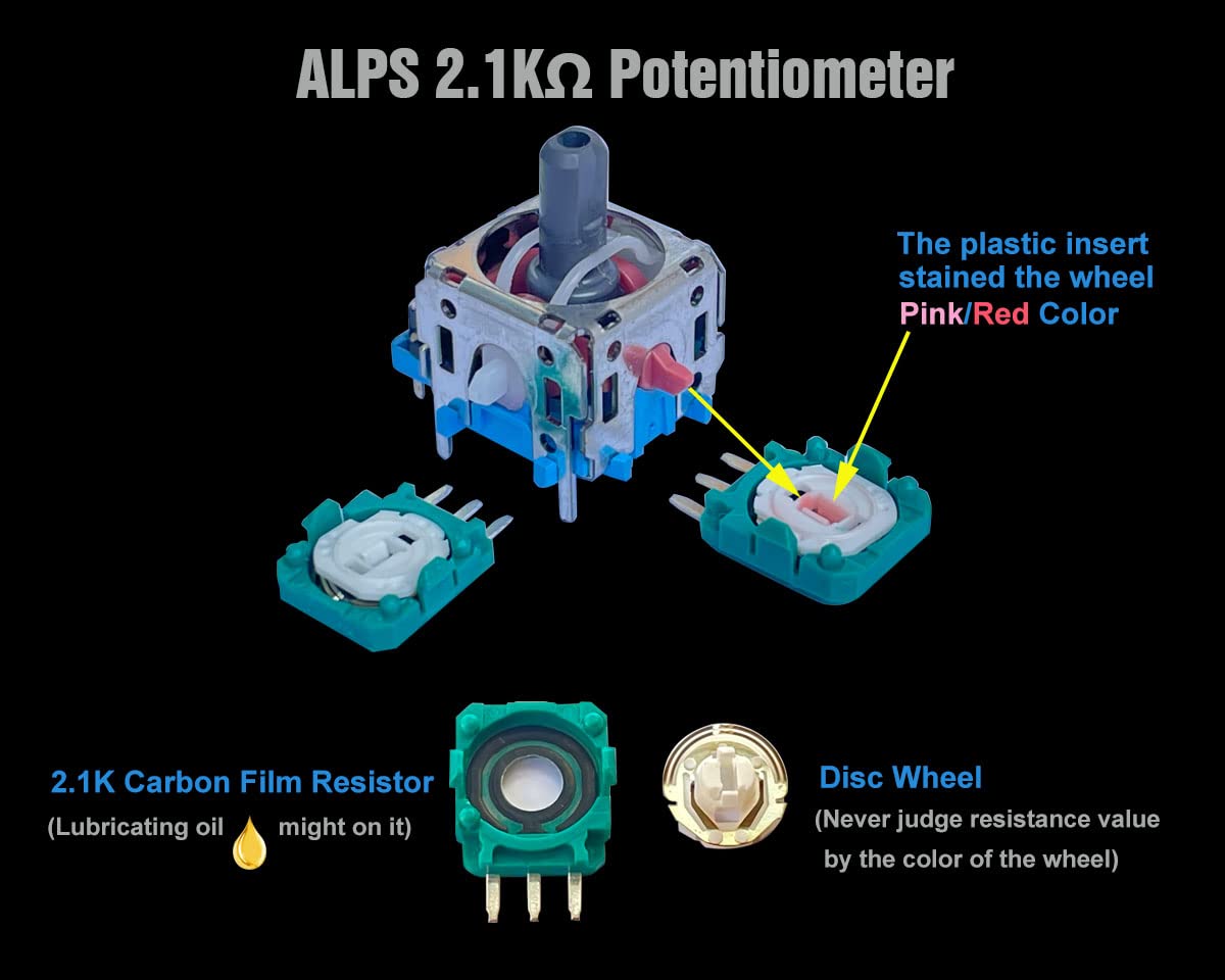 ElecGear 8X ALPS 2.1K Replacement Potentiometer + 4X Drift Fix PCB for PS5 DualSense, PS4 DualShock 4 Wireless Controller, Trim Pot Resistor Thumbstick Module Sensor for ALPS Analog Joystick