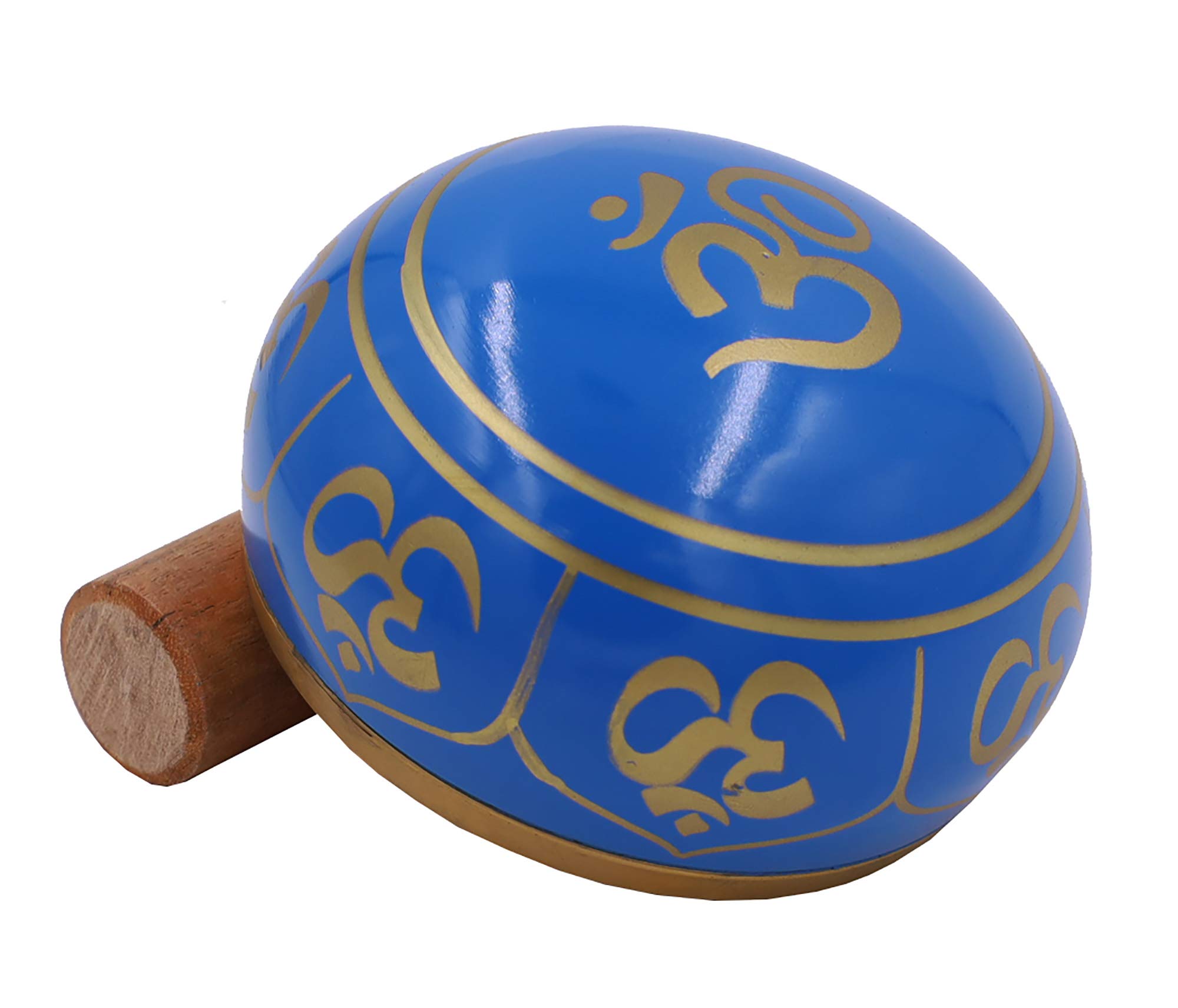 DharmaObjects ~ Tibetan OM Singing Bowl Set ~ With Mallet, Brocade Cushion & Carry Bag ~ For Meditation, Chakra Healing, Prayer, Yoga (OM, Turquoise)
