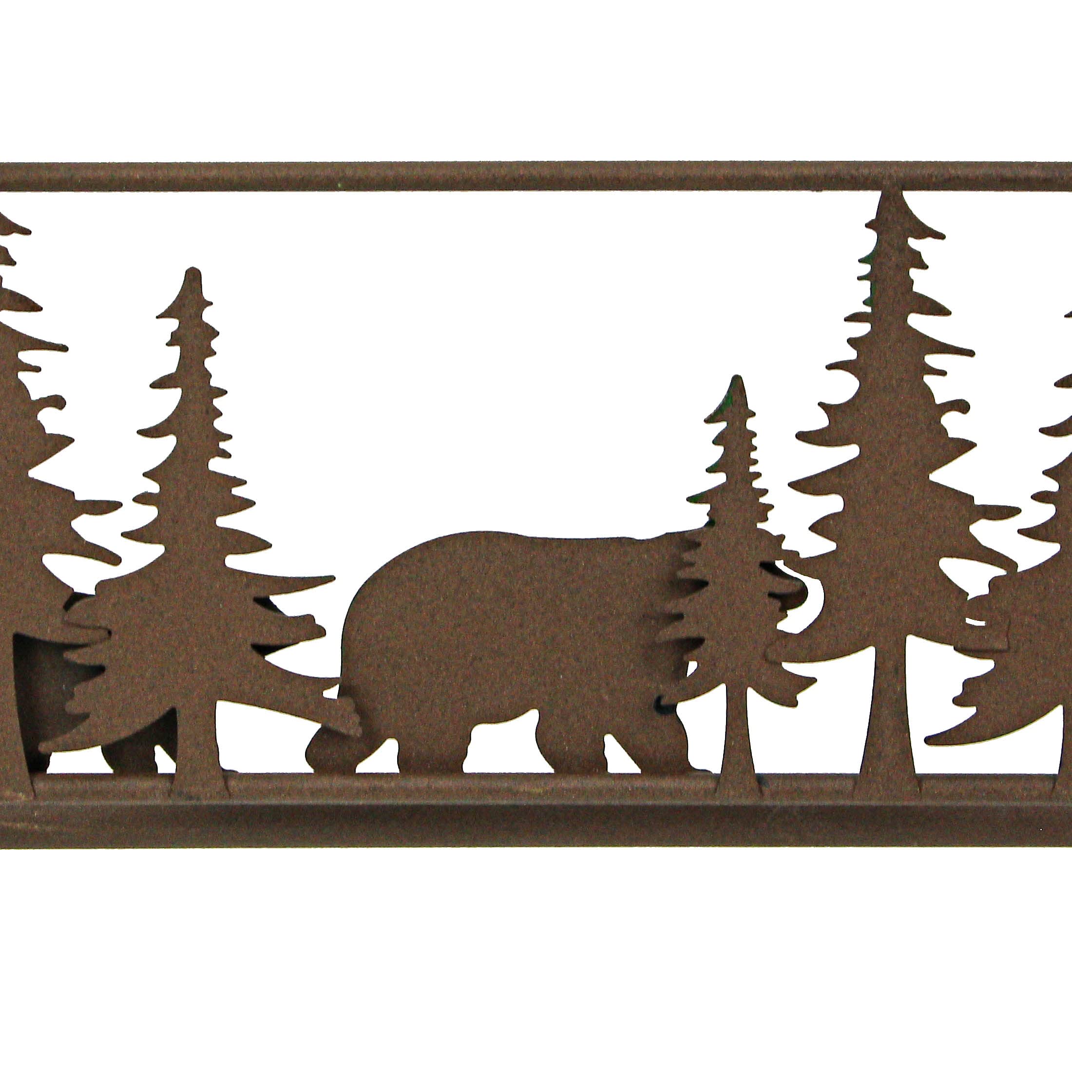 Metal Rustic Black Bear Family Door Mounted Towel Rack Kitchen Cabinet Organizer