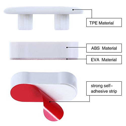 Blulu 8 Pieces Toilet Seat Bumpers Universal Seat Bumper Kit Replacement Bumpers with Strong Adhesive