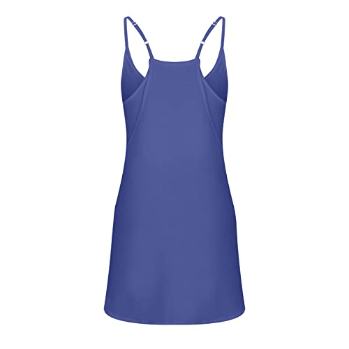 Ceboyel Short Summer Dress for Women Strappy Athletic Romper Hot Shot Mini Dress Workout Onesie Outfits with Pockes 2023