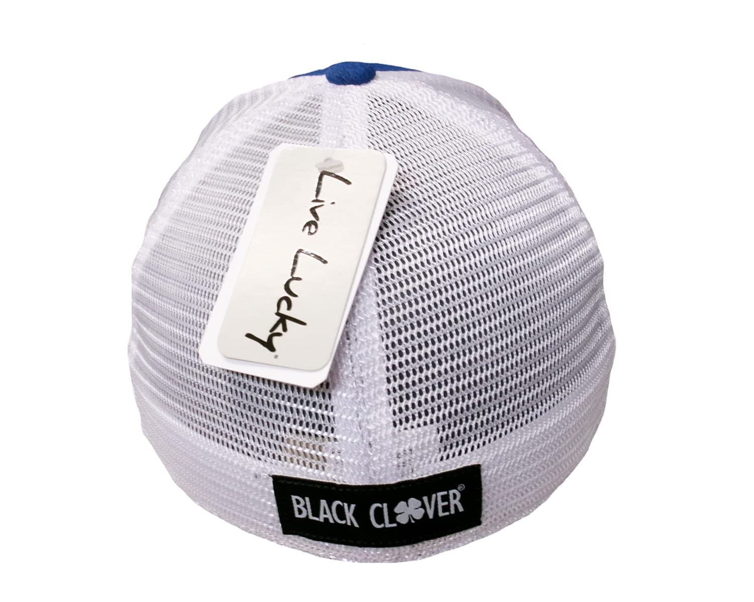 Black Clover Perfect Luck 12 L/XL Blue Hat with White Mesh and Black HD Clover Patch