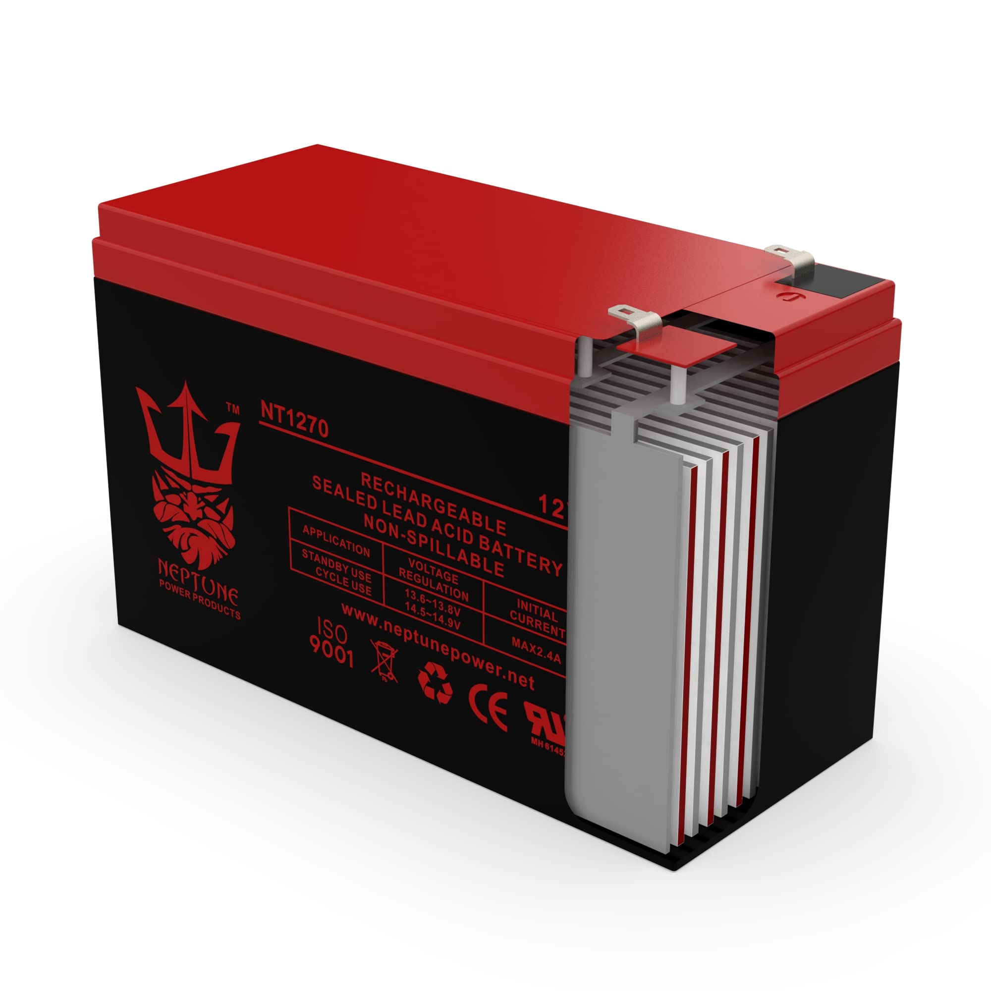 Neptune Battery Replacement. Enduring 6-DW-7 12V 7AH UB1270-2 Pack