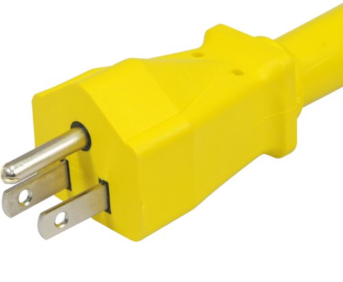 Conntek 14222 RV 1.5-Foot Pigtail Adapter Power Cord 15 Amp Male Plug To 50 Amp 125/250 Volt Locking Female Connector , Yellow