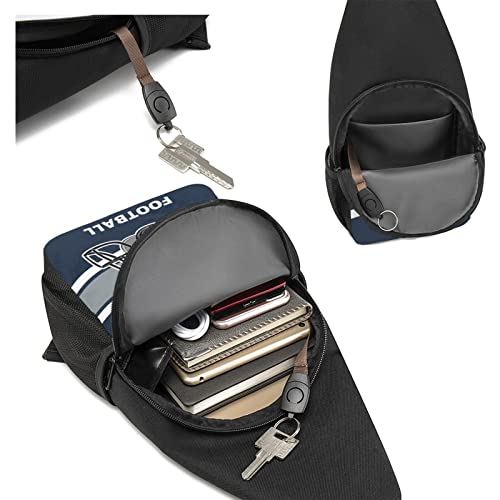 Custom Sling Bag, Personalized Dallas Crossbody Bags for Men Women, Customize Name and Number Sling Shoulder Backpack, Chest Bag Hiking Travel Daypack for Outdoor