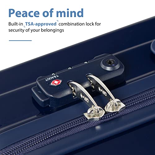 Coolife Luggage Suitcase 4 Piece Set expandable (only 28β) ABS+PC Spinner suitcase with TSA Lock carry on 20in 24in 28in