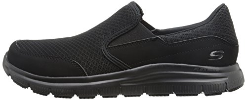 Skechers Men's Black Flex Advantage Slip Resistant Mcallen Slip On - 9.5 D(M) US