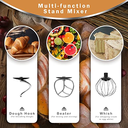 Aifeel Stand Mixer 8.5QT Bowl, 7 in 1 Multifunctional Kitchen Mixer with Dough Hook, Whisk, Beater, Meat Grinder,Pasta & Cookie Maker-Black