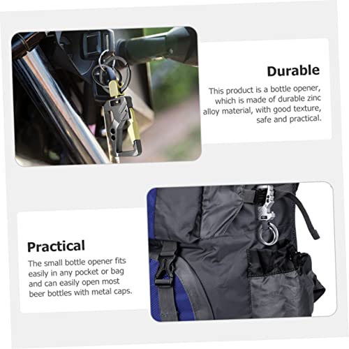 BESPORTBLE Beer Opener Car Decoration 2pcs Multifunctional Keychain Beer Zinc Alloy Portable Car Key Chain Car Keychain