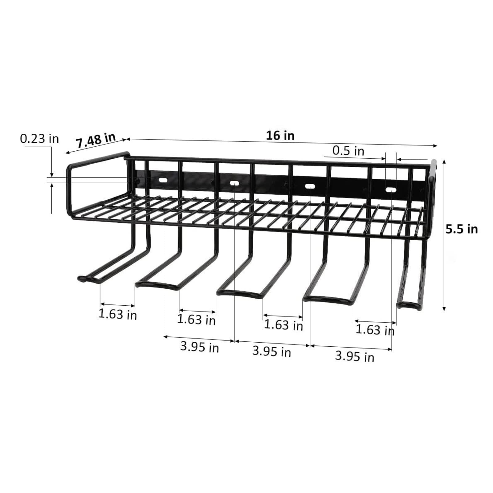 CACXKEP Wall-Mounted Electric Drill Storage Rack Electric Tool Storage Rack Wrought Iron Electric Drill Wall Bracket,Black