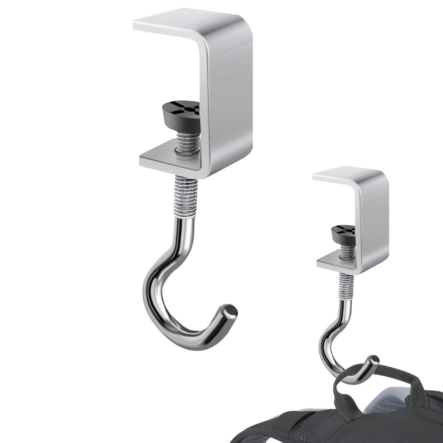Desk Mount Bag Holder Hook Clamp,On Backpack Hanger Portable Desk Mount Headphones Holder for Reduce Desk Clutter Table Desk Table Hanging Storage.