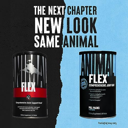 Animal Flex - Joint Support Supplement for Pain Relief and Discomfort with Turmeric, Glucosamine, Chondroitin, MSM, Boswellia to Reduce Soreness in Muscles, Back, Knees, Shoulder, and Hip, 44 packs