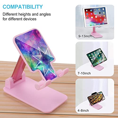 Constellation Galaxy Print Print Cell Phone Stand Compatible with iPhone Switch Tablets Foldable Adjustable Cellphone Holder Desktop Dock (4-13")