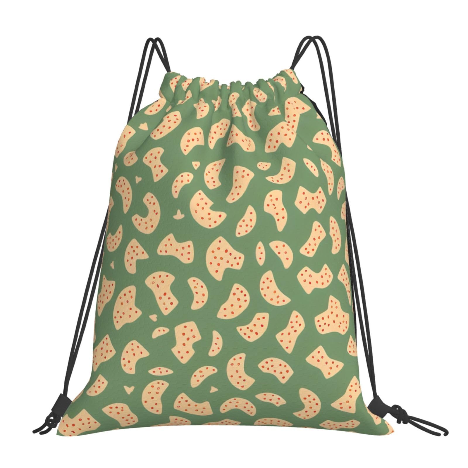 Animal Form Print Pattern Drawstring Backpack For Men And Women'S Sports And Fitness Bag, Large Size, Zippered Pocket, Lightweight, Foldable And Portable For Travel