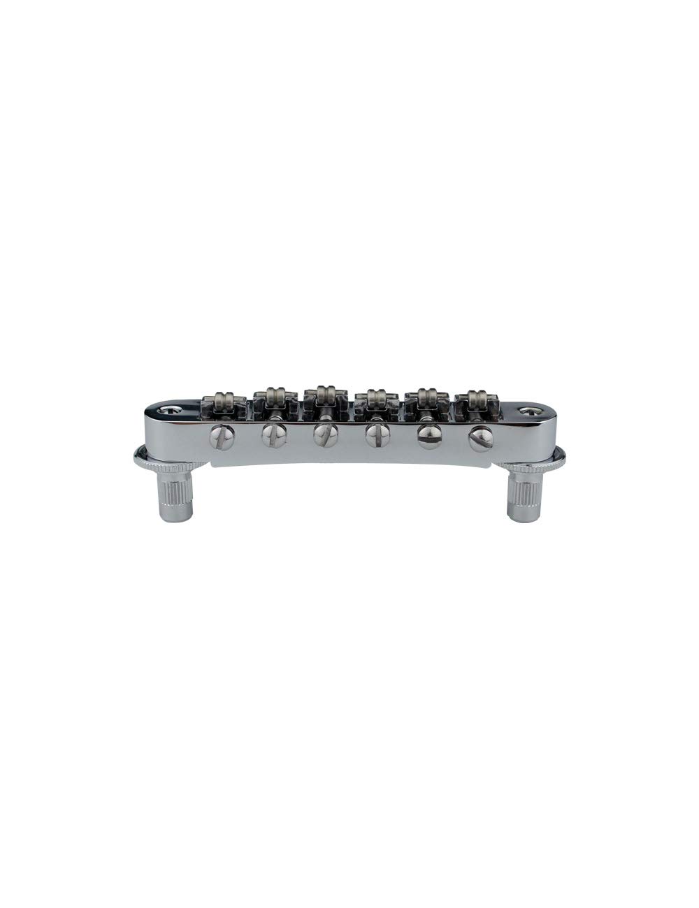 Guyker Guitar Roller Saddle Bridge - Tune-O-Matic Bridges with Post Hole 4.2mm Replacement Compatible with Gibson Les Paul LP SG 6 String Electric Guitar BM015 (Chrome)