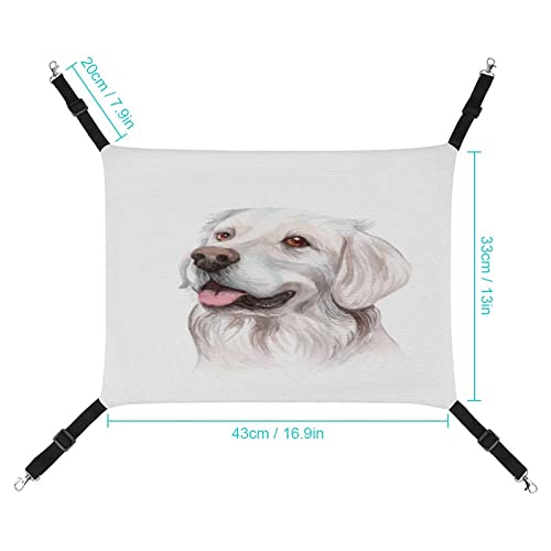 Cute Dog Painting Pet Hammock Bed Guinea Pig Cage Hammock Small Animal Hanging Bed for Ferret, Chinchilla, Puppy and Other Small Animals