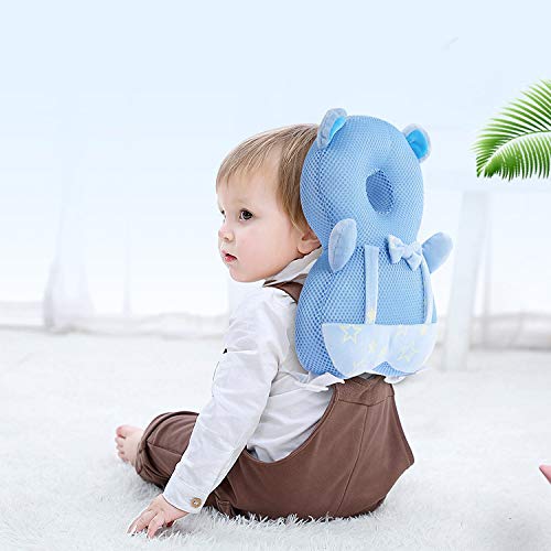 Baby Toddlers Head Protective Adjustable Infant Safety Cushion Pads Baby Head Protector Baby Back Protection Prevent Suitable from 6months (Elk)