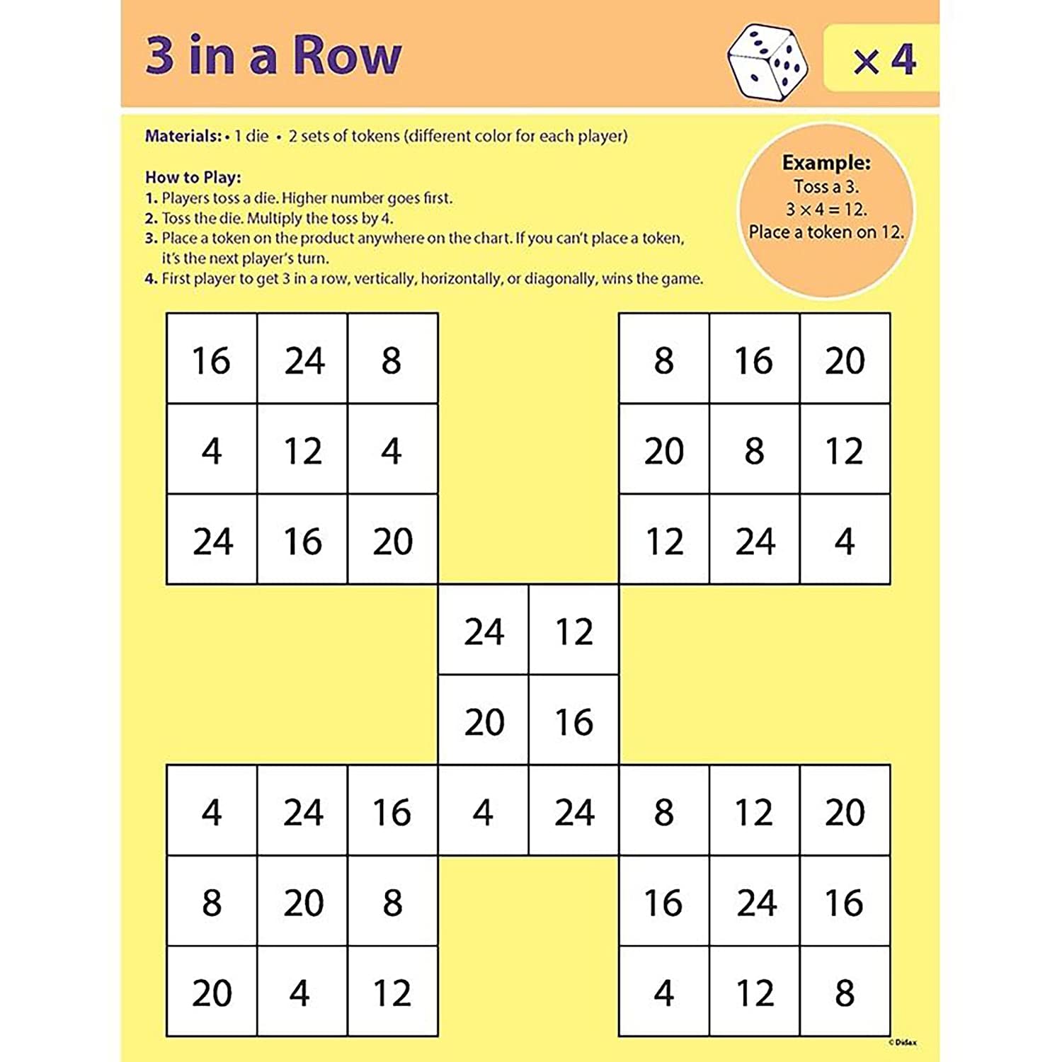 Didax Educational Resources Dice Games for Multiplication Mastery Medium