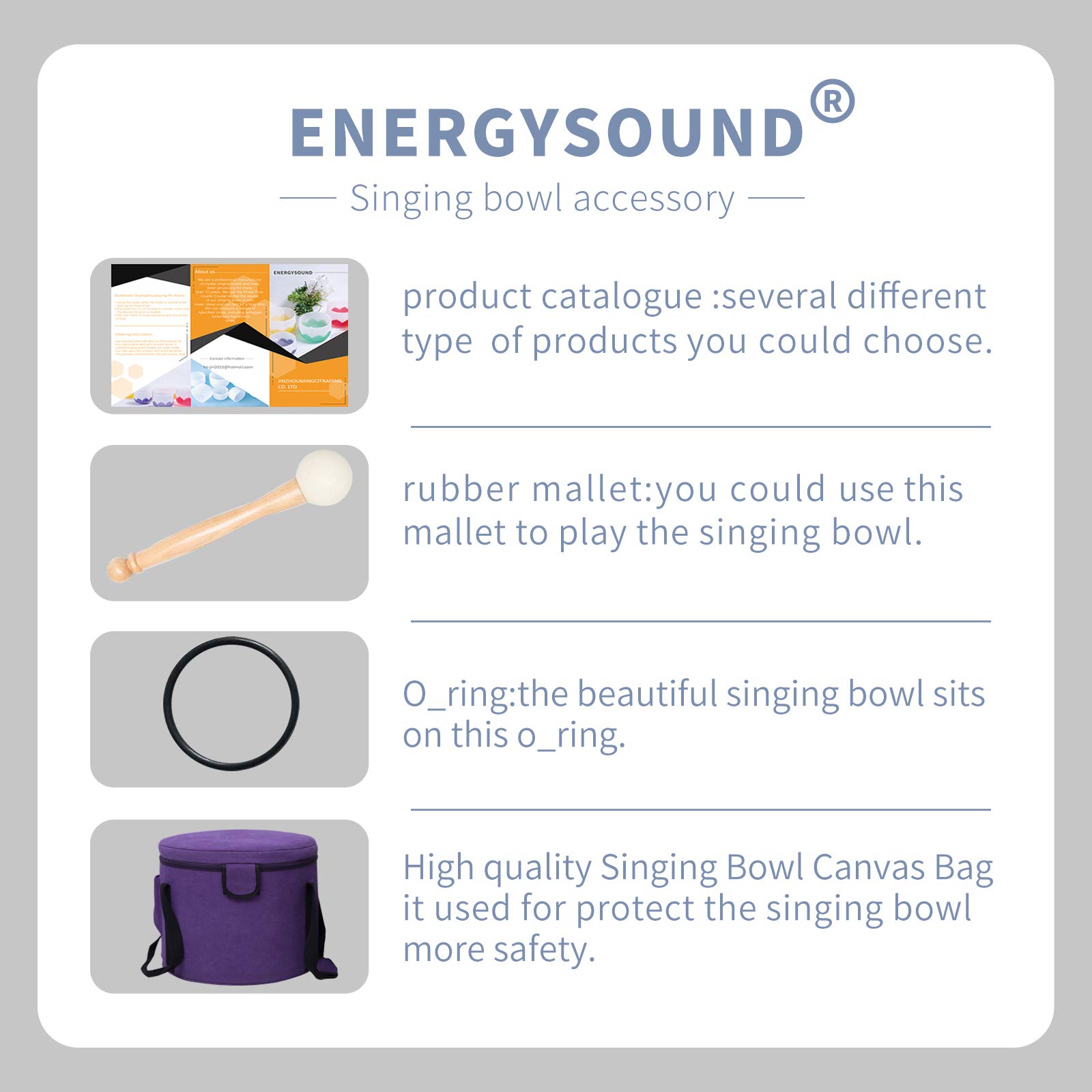ENERGYSOUND Yellow Color Frosted E Note Solar Plexus Chakra Quartz Crystal Singing Bowl 8 inch with heavy duty case bag mallet & o-ring included