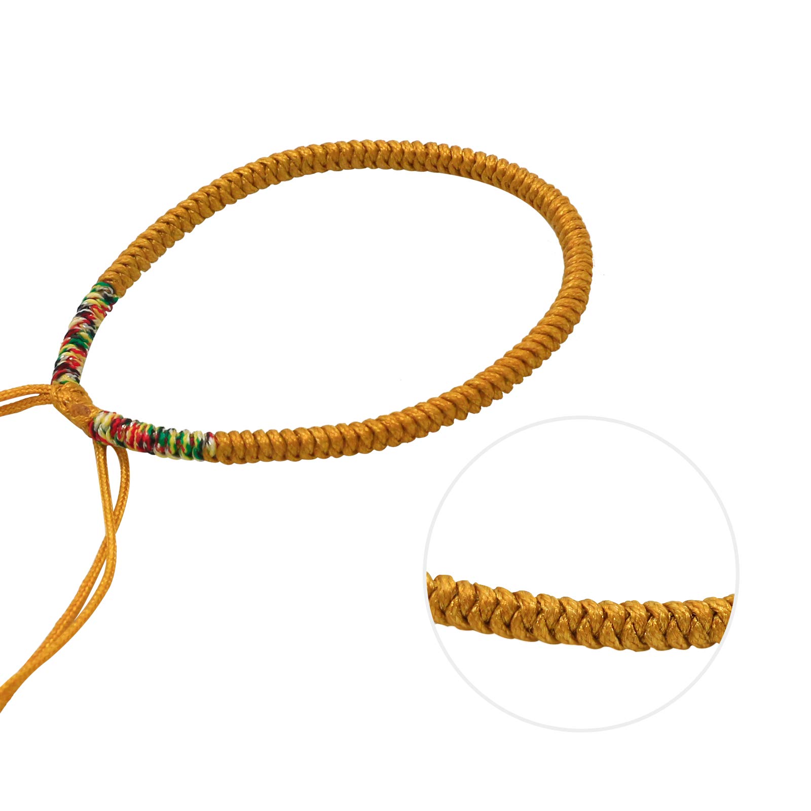AIIGOU Tibetan Lucky Bracelet Handmade Woven Bracelets Mens Womens Lucky Red String Bracelets for Protection 4PCS