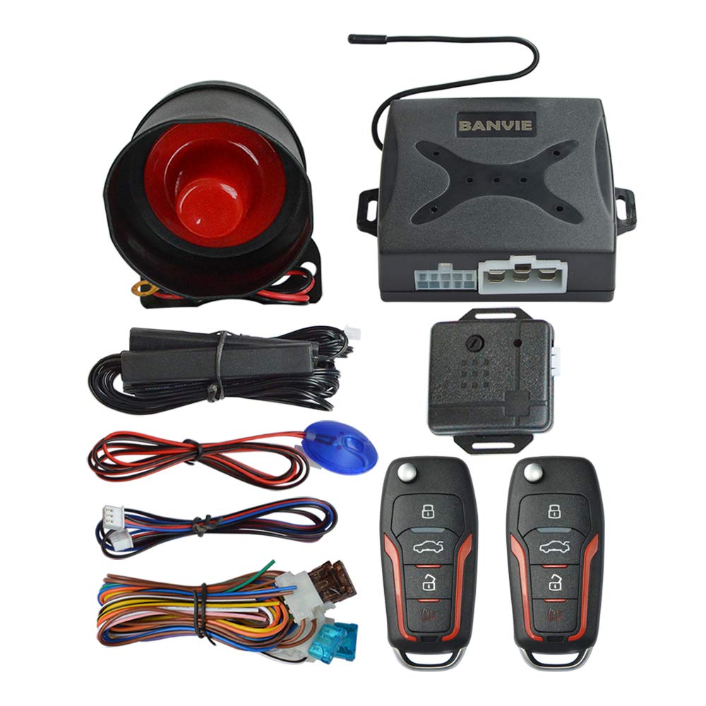 BANVIE PKE Car Alarm System with Passive Keyless Entry