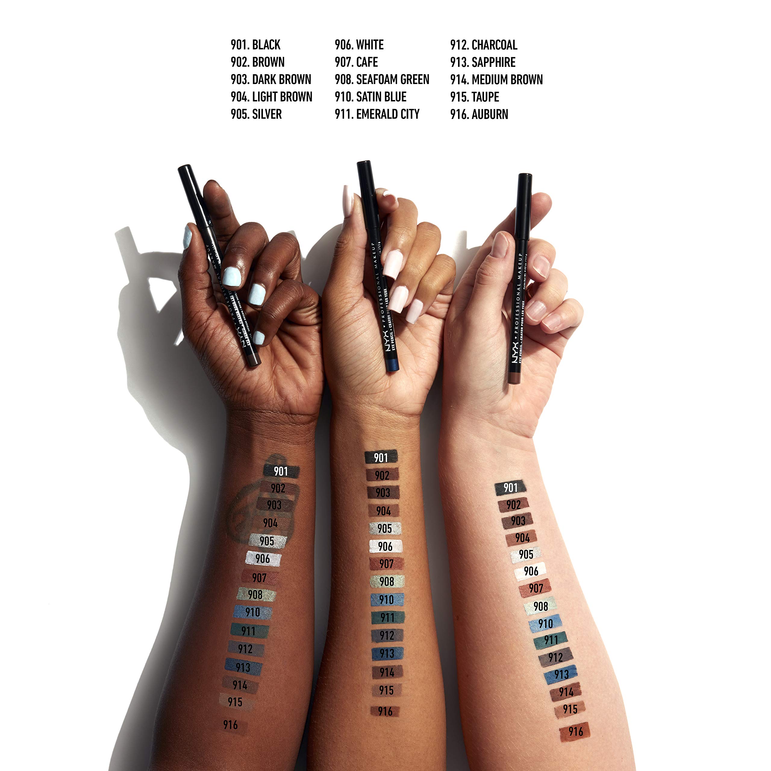 NYX PROFESSIONAL MAKEUP Slim Eye Pencil, Eyeliner Pencil - Black Brown