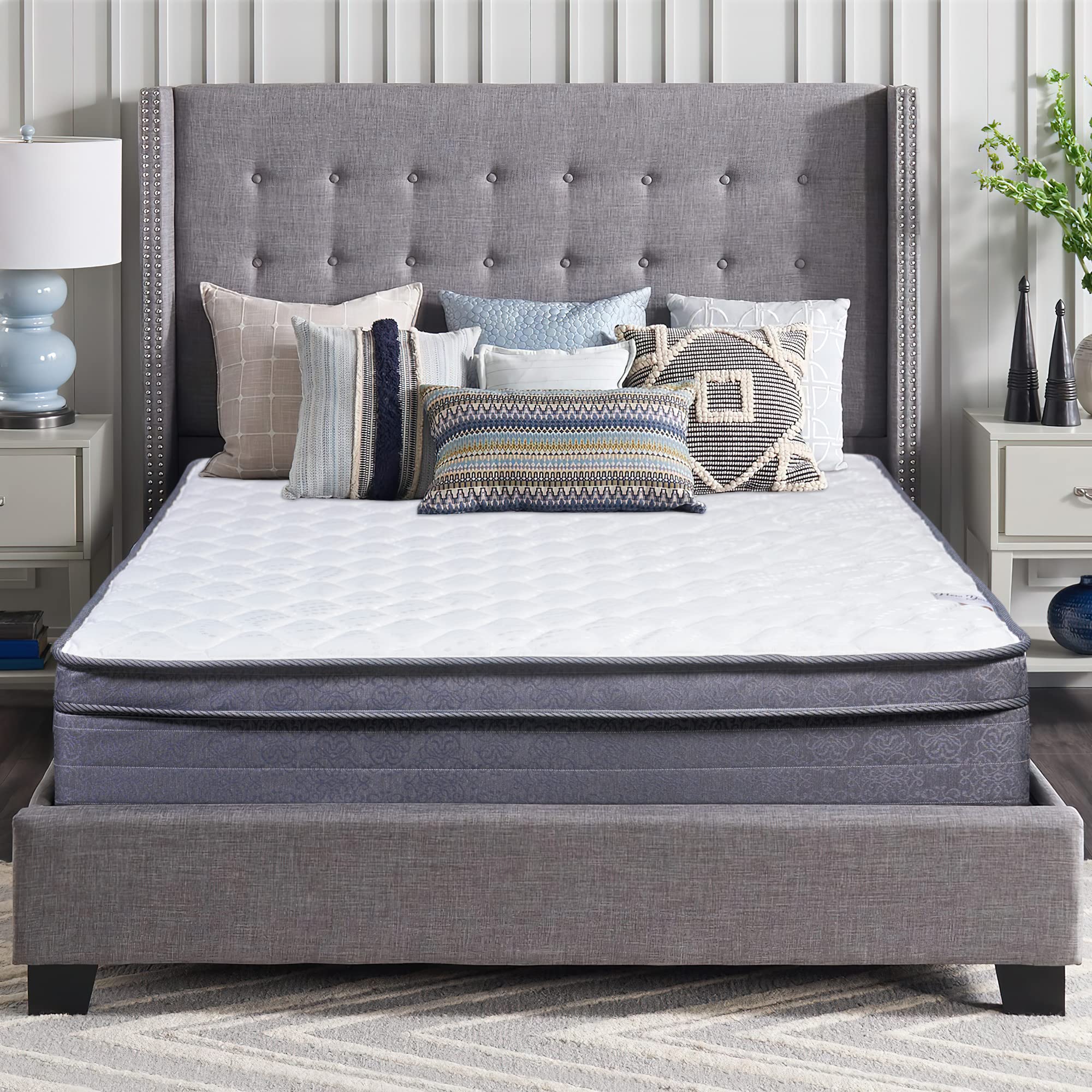 Treaton, 11" Medium Plush Hybrid Euro Top Foam Encased Innerspring Mattress, Full XL