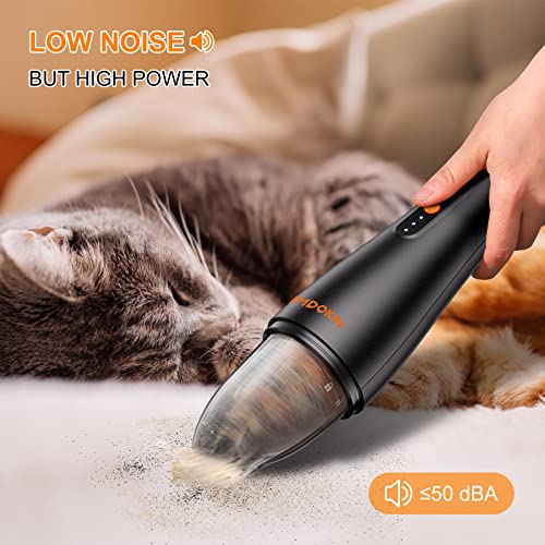 Cordless Handheld Vacuum, iMMDOKIN Mini Vacuum Dusbuster Portable 8000Pa Hand Vacuum Cleaner Car Vacuum with LED Headlights, Replaceable Battery& Base for Car Interior, Pet Hair, Home, Office Cleaning