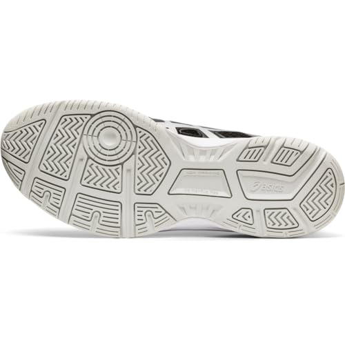 ASICS Men's Upcourt 3 Volleyball Shoes, 12, Black/Pure Silver