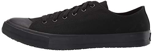 Shoes for Crews Delray, Men's, Women's, Unisex Canvas Work Shoes, Slip Resistant, Water Resistant, Black, Men's 12 / Women's 13.5