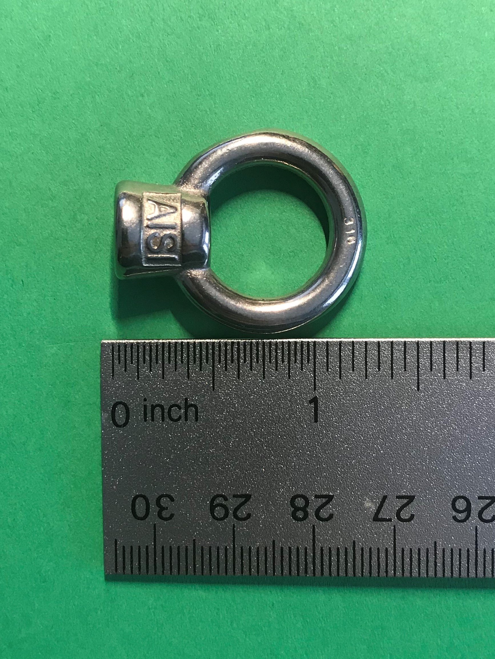 US Stainless 4 Pieces Stainless Steel 316 Lifting Eye Nut 1/4" UNC Marine Grade Pitch of 20