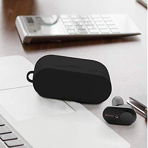 Ankersaila Case Compatible with Sony WF-1000XM3,Shock Drop Proof Soft Silicone Protections Case Cover (Black)