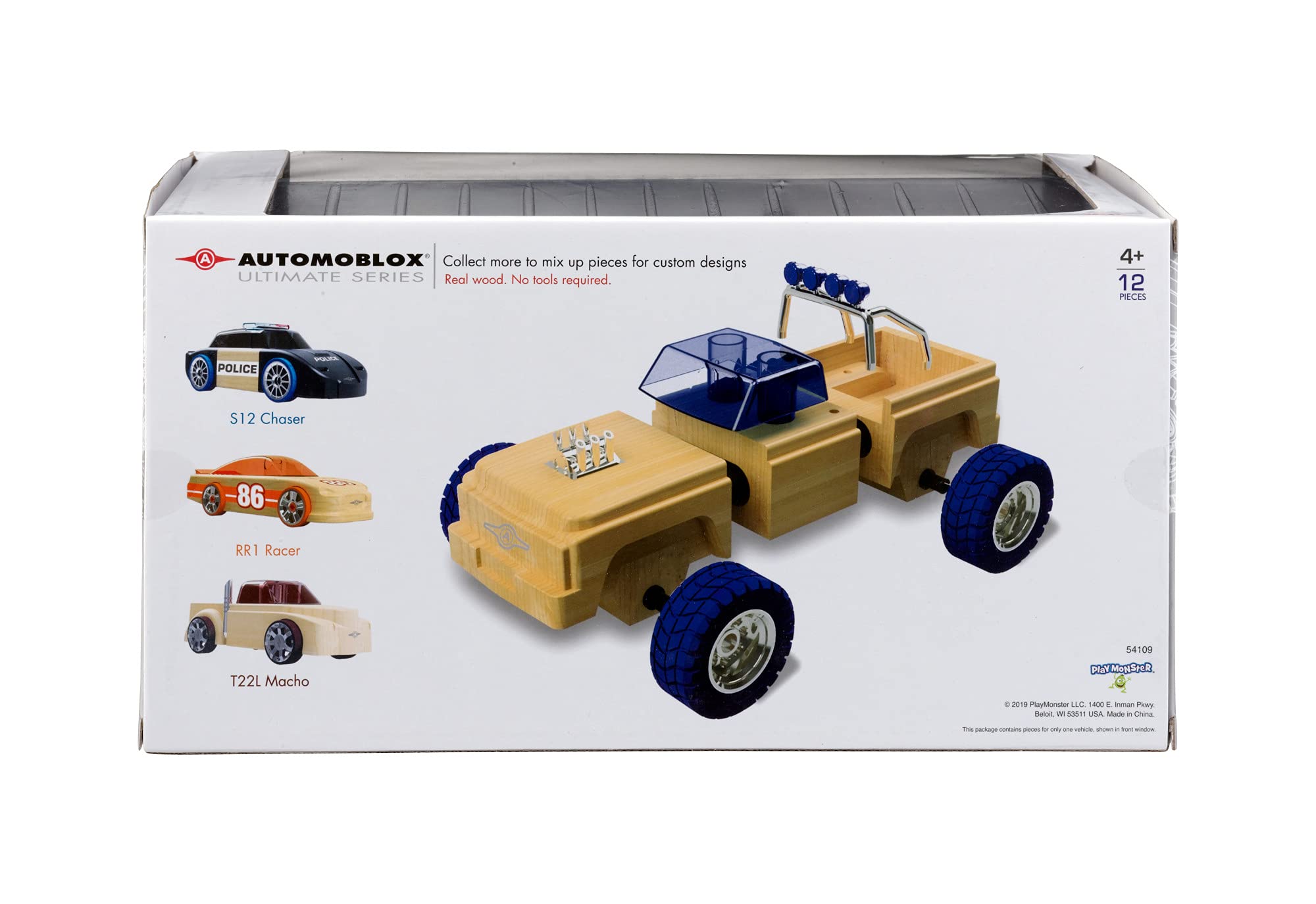 Automoblox Ultimate MT-1 Brawler β Wooden Mix-and-Match Truck β Build and Rebuild β Ages 4+