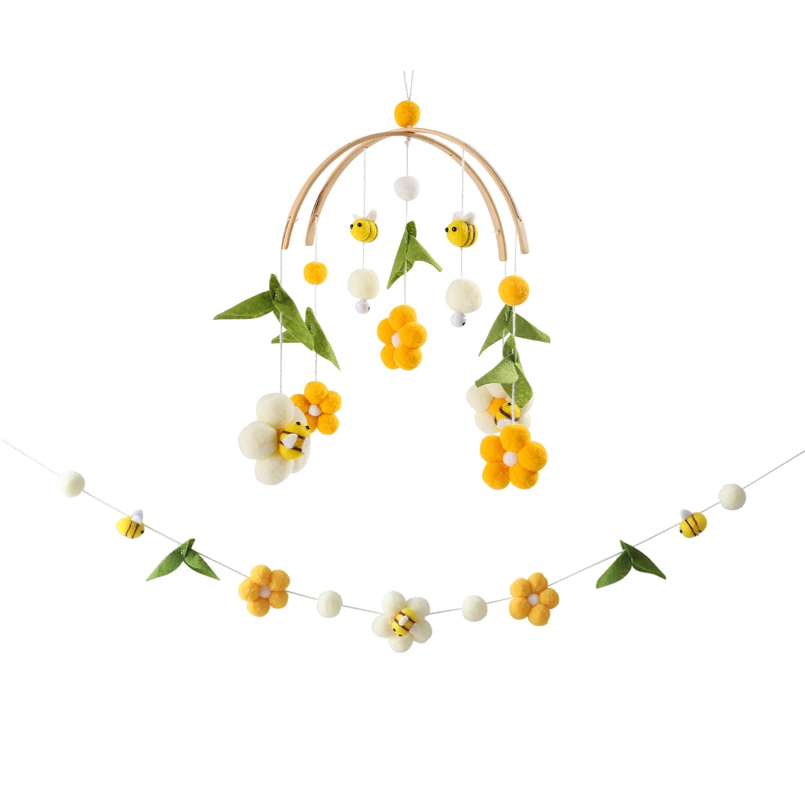 Baby Bed Mobile Baby Wind Chime Sea Creatures, 3D Clouds Fish Mobile Wind Chime, Baby Bed Hanging Game Mobile for Children's Room Children's Bed Decor