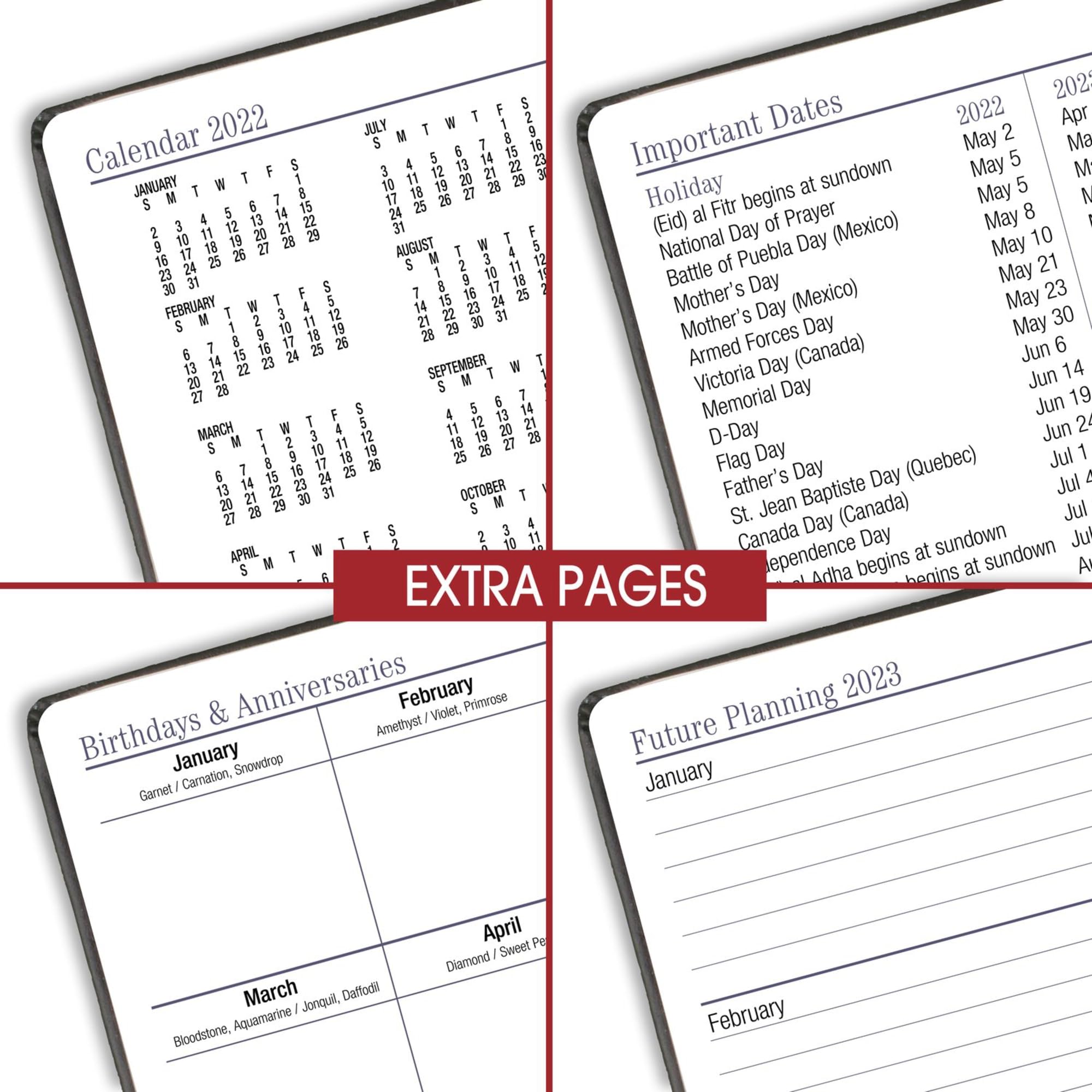 AT-A-GLANCE 2022 Diary by AT-A-GLANCE, Fine Weekly & Monthly Diary, 3" x 5", Pocket (70111105)