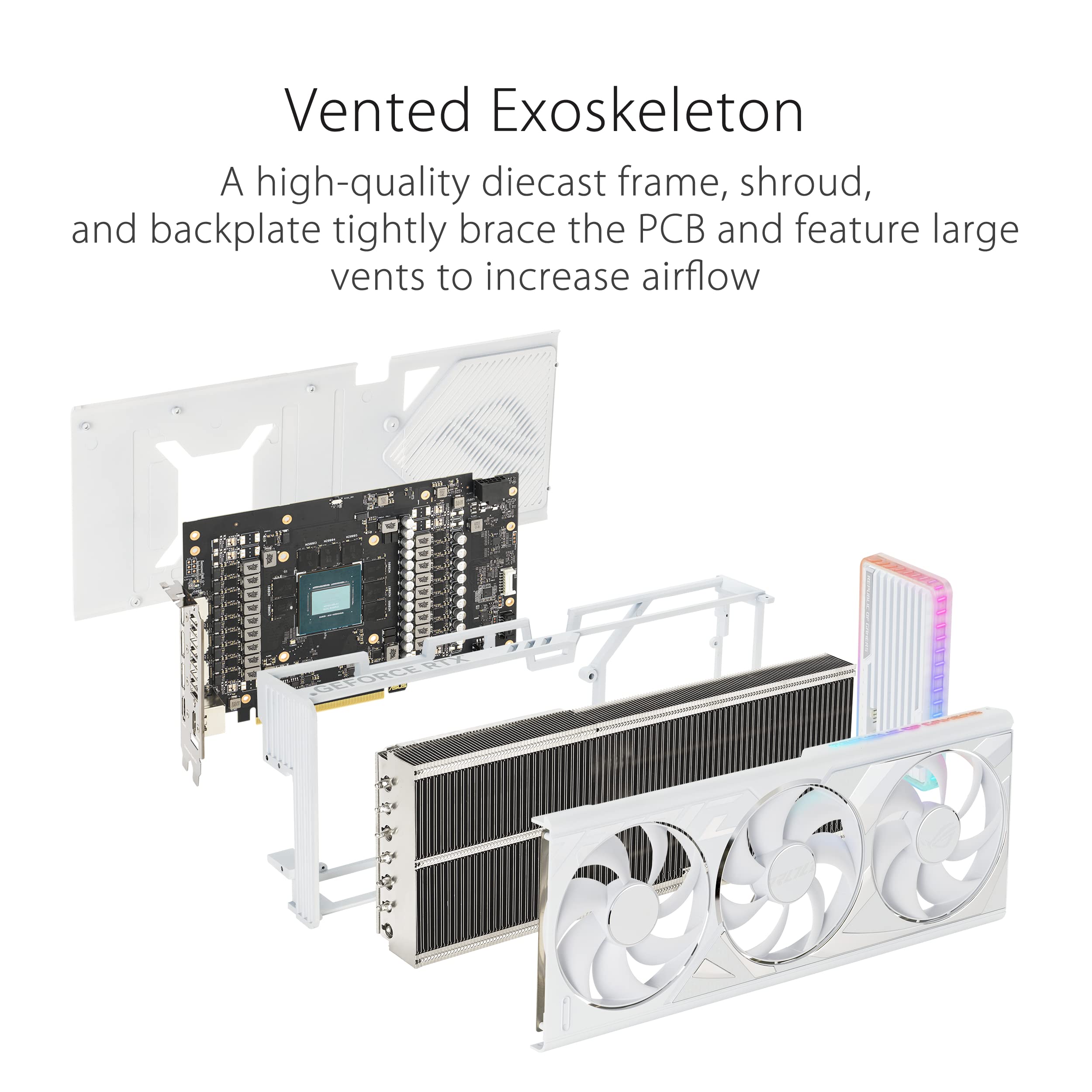 ASUS ROG Strix GeForce RTX 4080 OC Edition Gaming Graphics Card White (PCIe 4.0, 16GB GDDR6X, HDMI 2.1a, DisplayPort 1.4a, DLSS3 Support, Supports 4K)