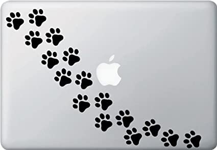 Black Animal Paw Prints Vinyl Decal Sticker for Walls, Electronics, Floors, Ceilings, Laptops (Dinosaur Foot)