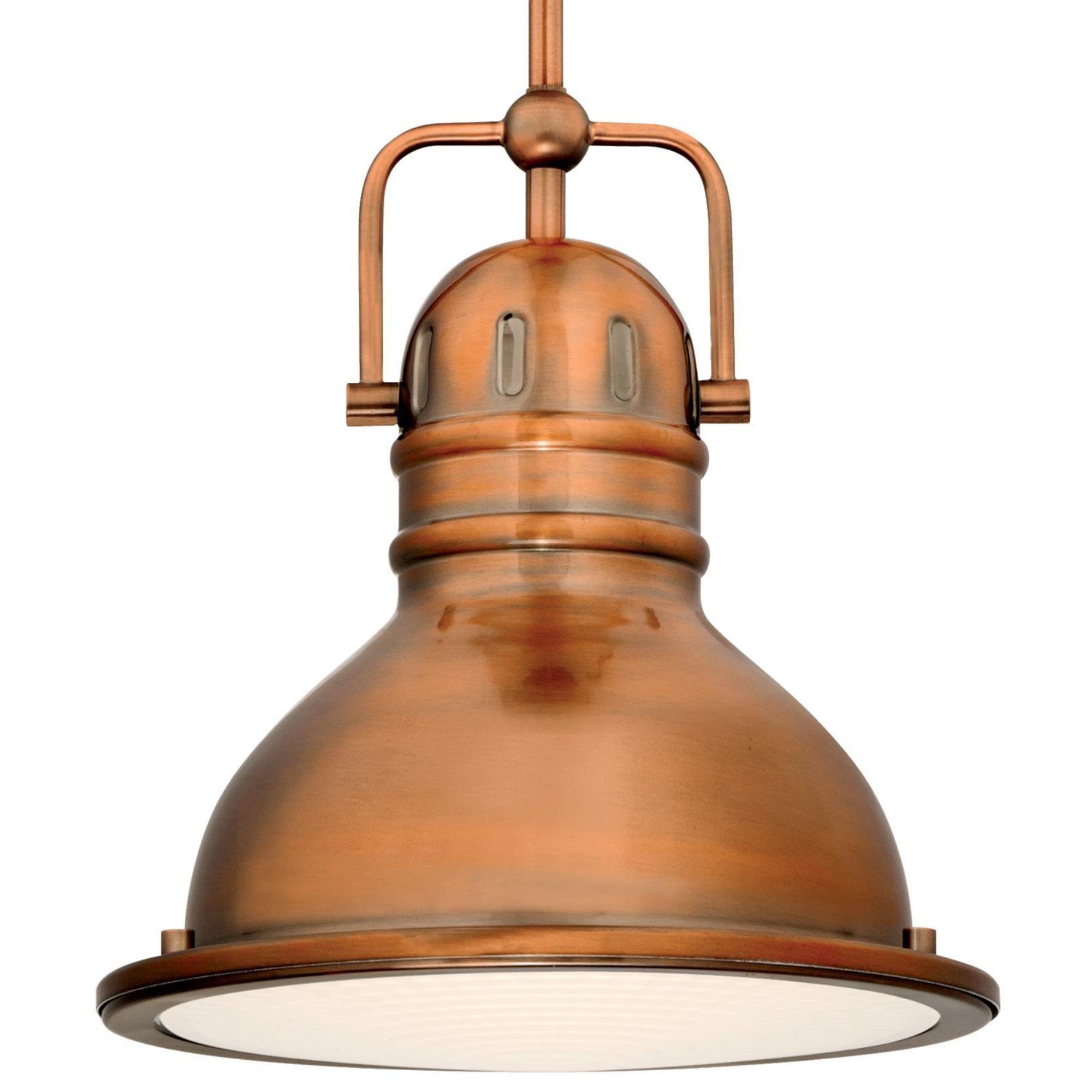 Westinghouse Lighting 63084B Boswell One-Light LED Indoor Mini Pendant, Washed Copper